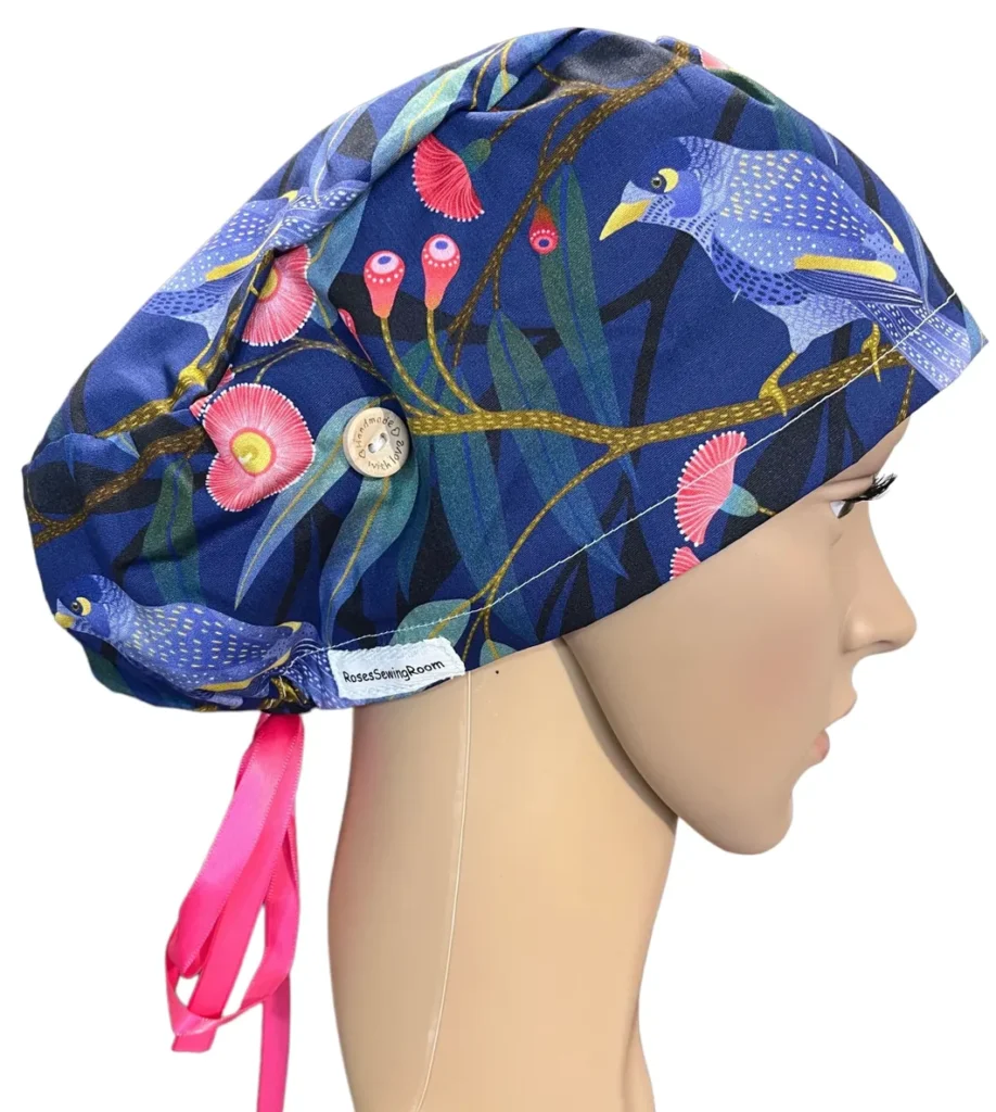 Blue Bird Scrub Cap - Roses Sewing Room
