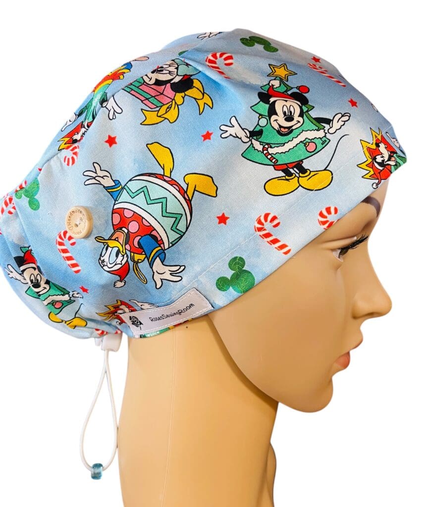 Christmas Bauble Characters Scrub Cap - Roses Sewing Room